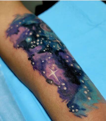 68 Awesome Night Sky Tattoos You Haven't Seen Before - Tattoo Twist