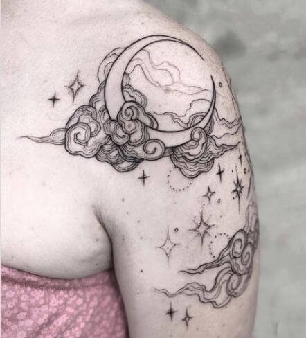68 Awesome Night Sky Tattoos You Haven't Seen Before - Tattoo Twist